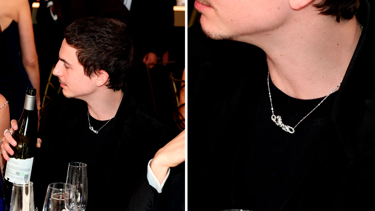 Timothée Chalamet luce un exclusivo collar en los Globos de Oro