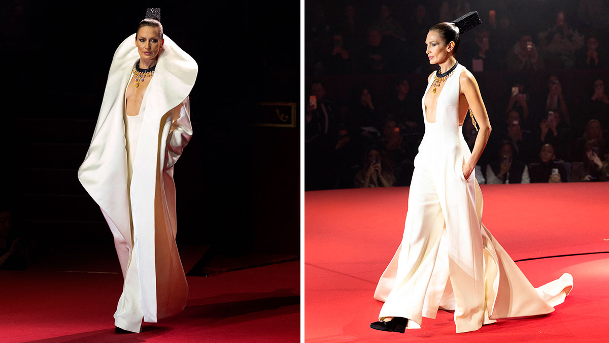 Nieves Álvarez se viste de novia en el desfile de Stéphane Rolland