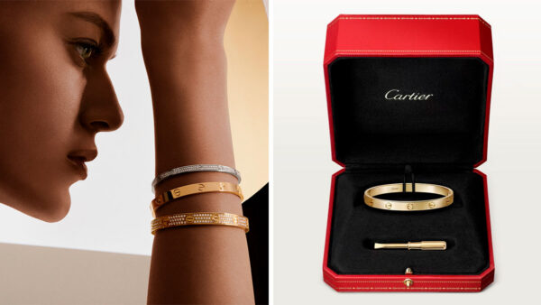 La icónica Love Cartier cae rendida al color y los brillantes